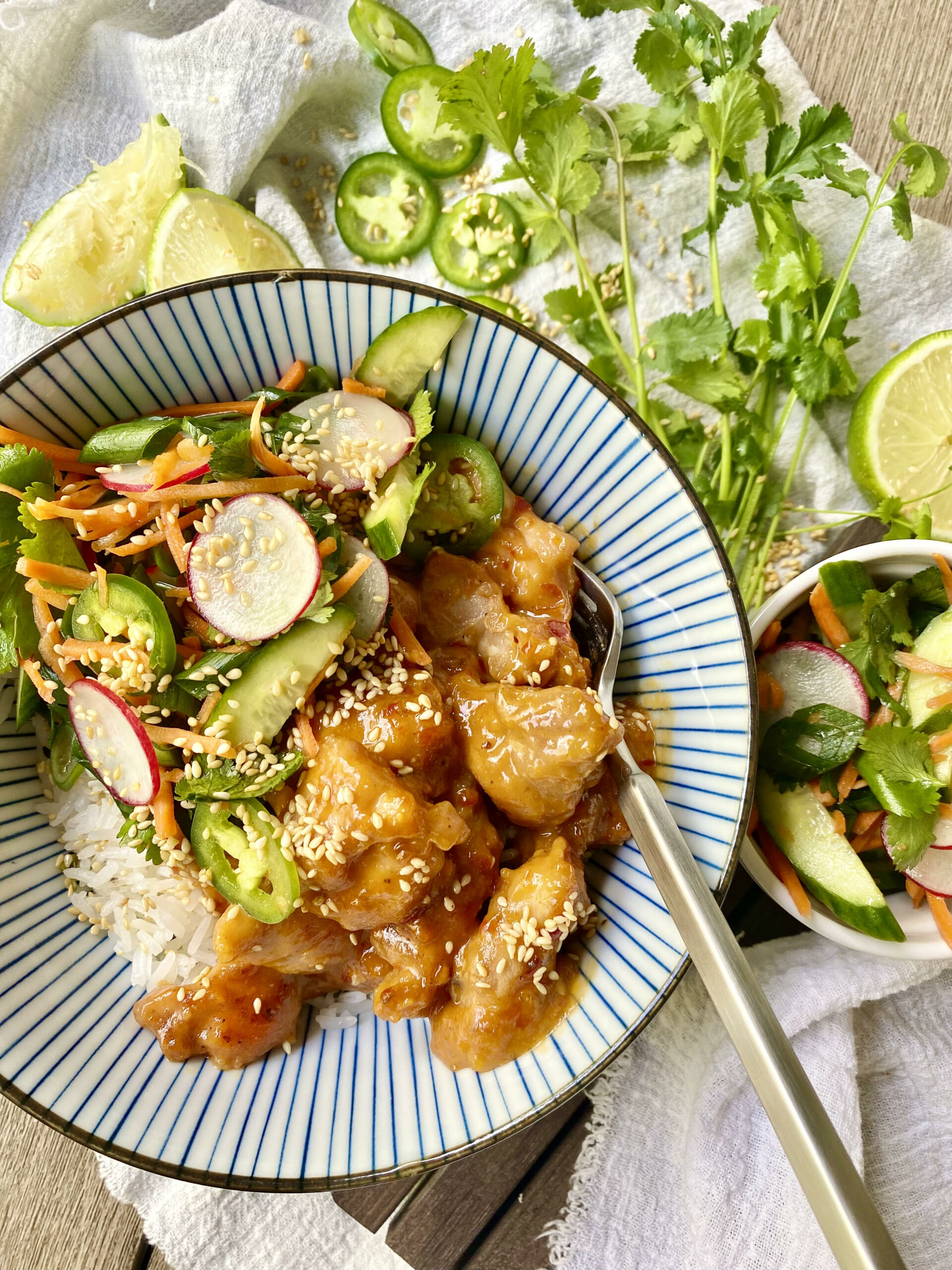 Spicy Miso Apricot Chicken Bowls - Sacha Served What