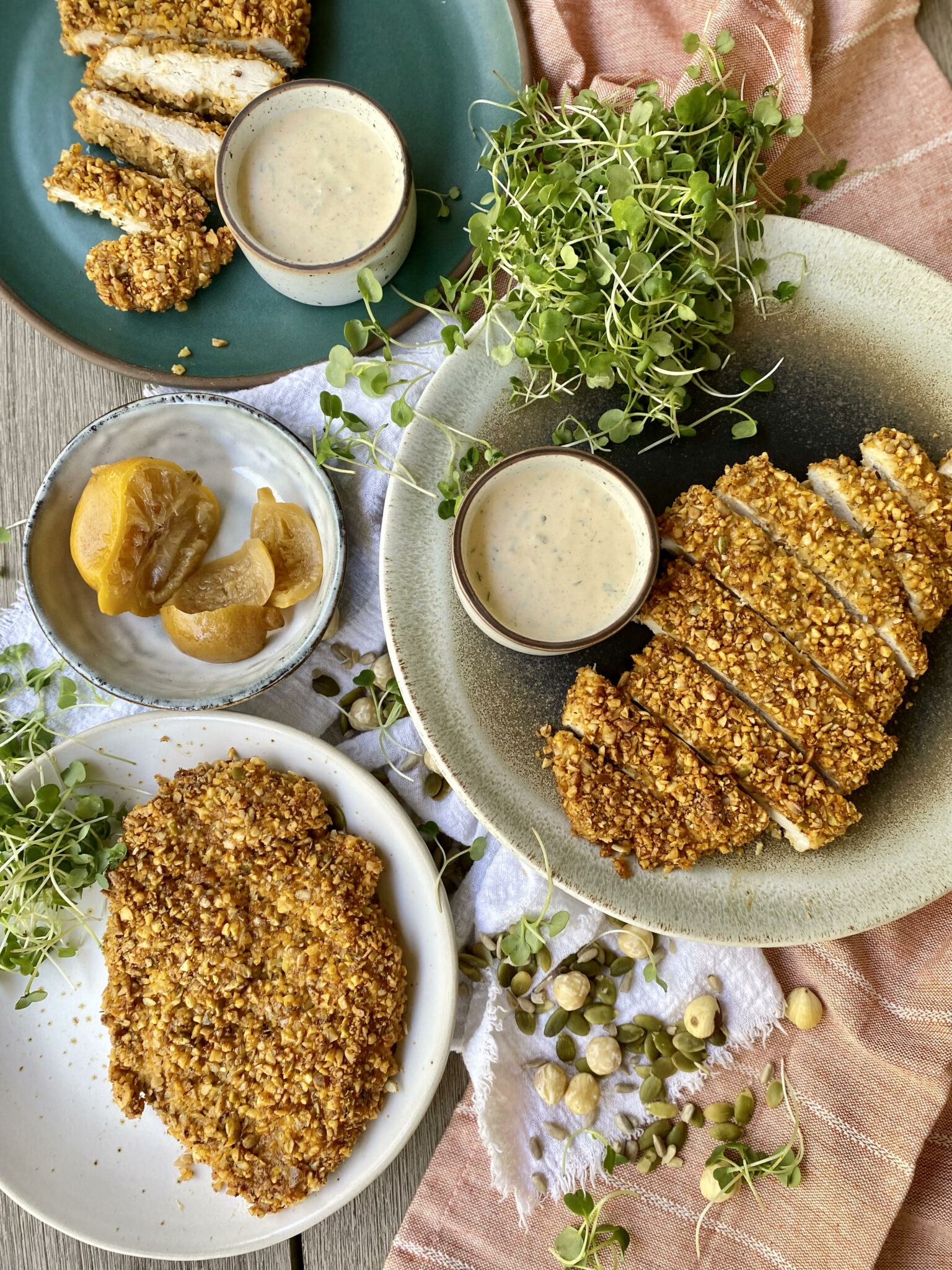 Nut Crusted Chicken Schnitzel - Sacha Served What