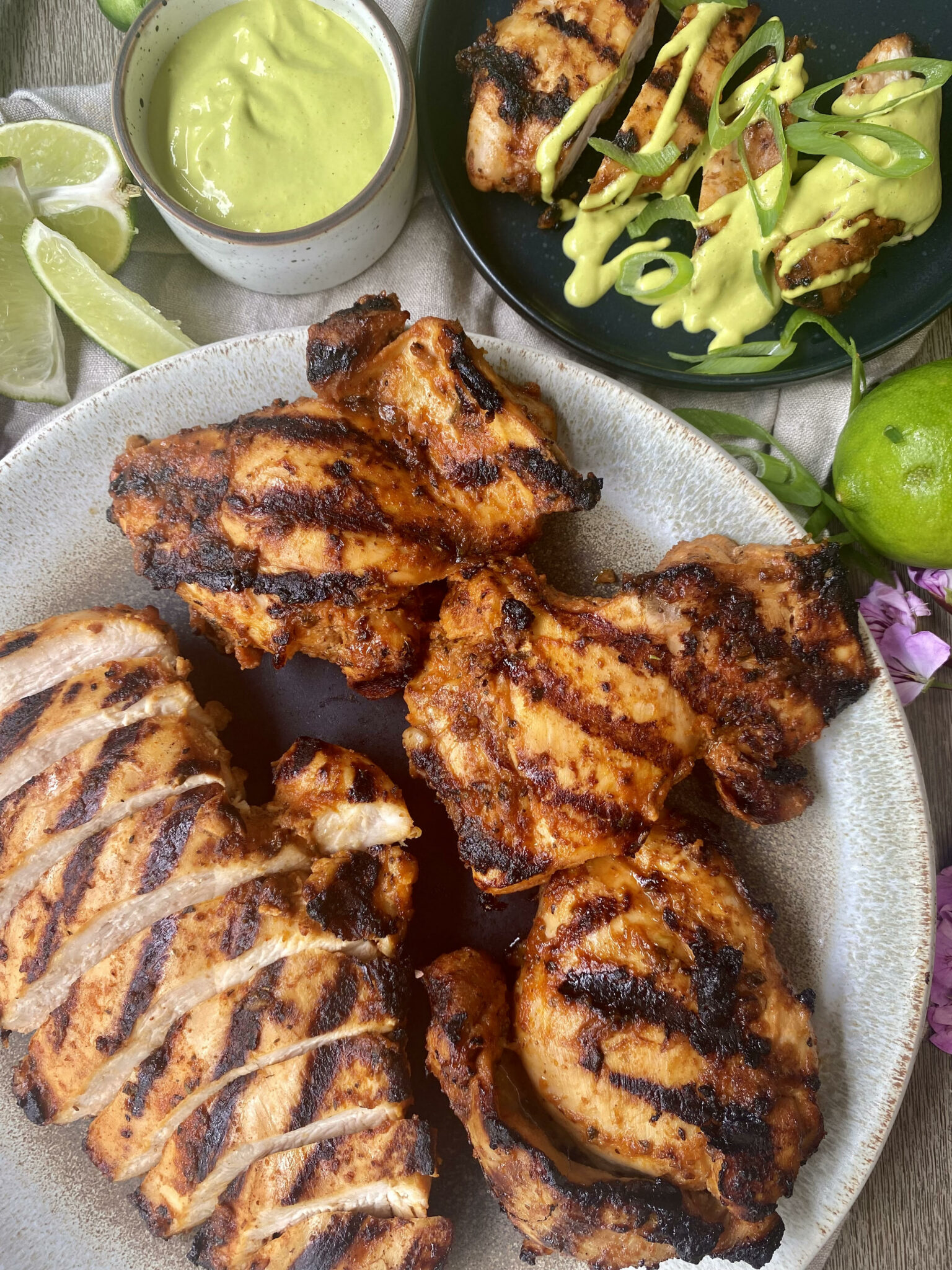 Spicy Peruvian Chicken with Aji Verde Sauce